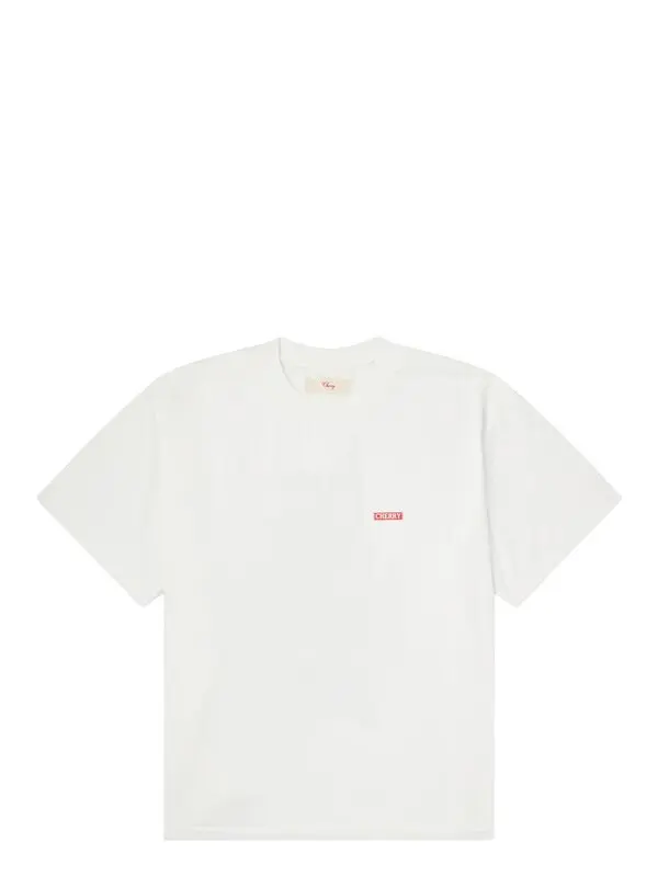 CHERRY LOS ANGELES Logo-print Cotton-jersey T-shirt - White