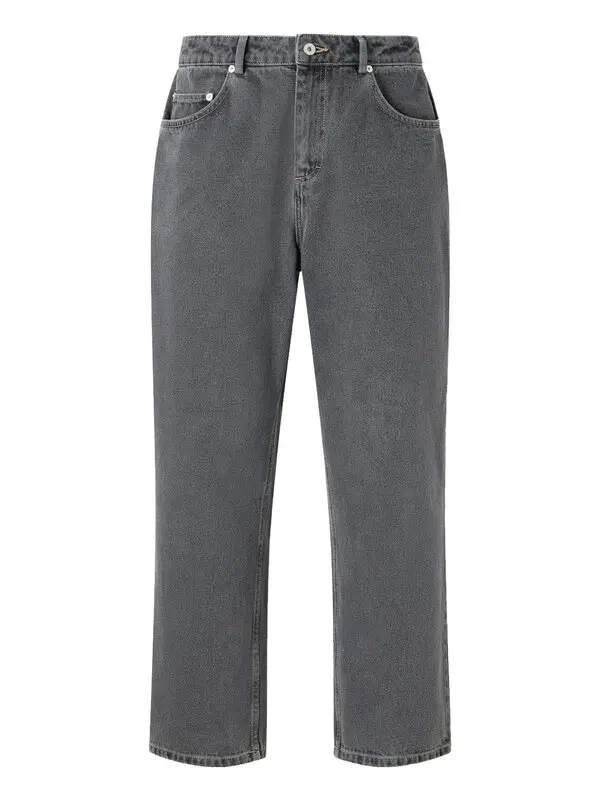 Folk Barrel-leg Jeans - Gray