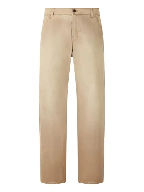 CHERRY LOS ANGELES Wide-leg Cotton-twill Chinos - Brown