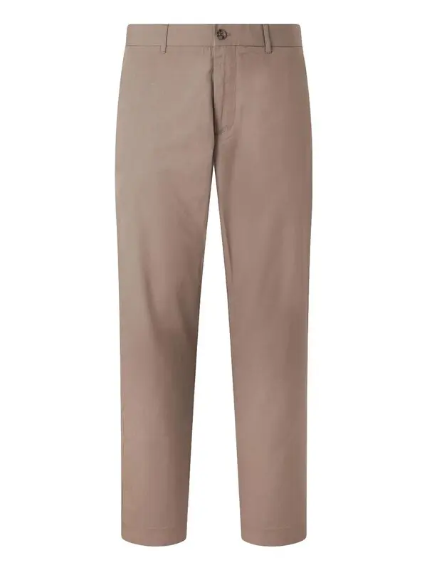 Nn07 Brendan 10042 Straight-leg Organic Cotton-blend Chinos - Brown