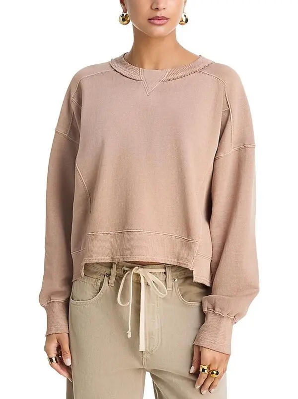 Free People Intercept Pullover Sweatshirt - Sandy