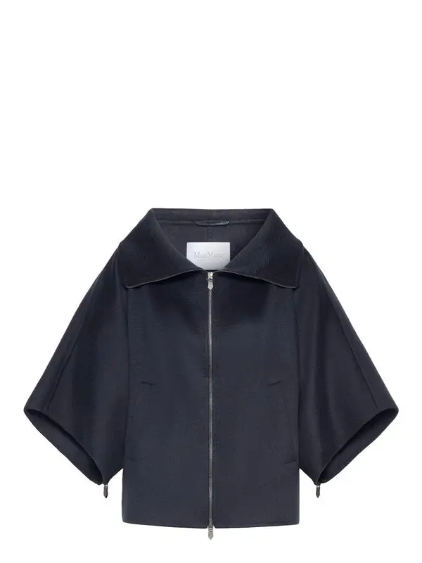 Max Mara Double Cashmere Cropped Coat - Ultramarine