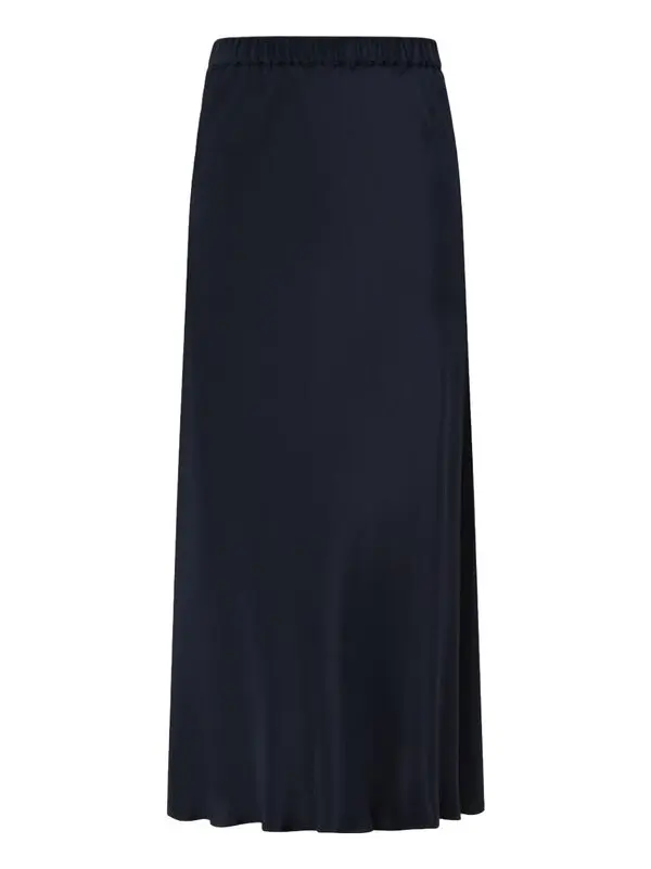 Max Mara Long Silk Crêpe De Chine Skirt - Ultramarine