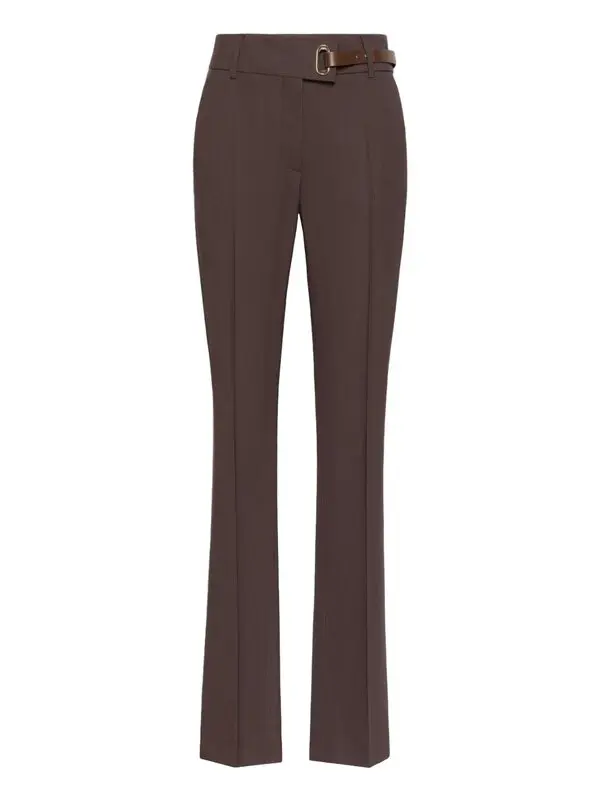 Max Mara Slim-fit Stretch Viscose Trousers - Chocolate
