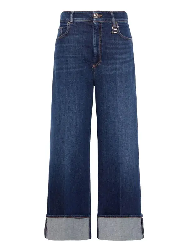Max Mara Low-rise Cropped Relaxed-leg Jeans - Ultramarine