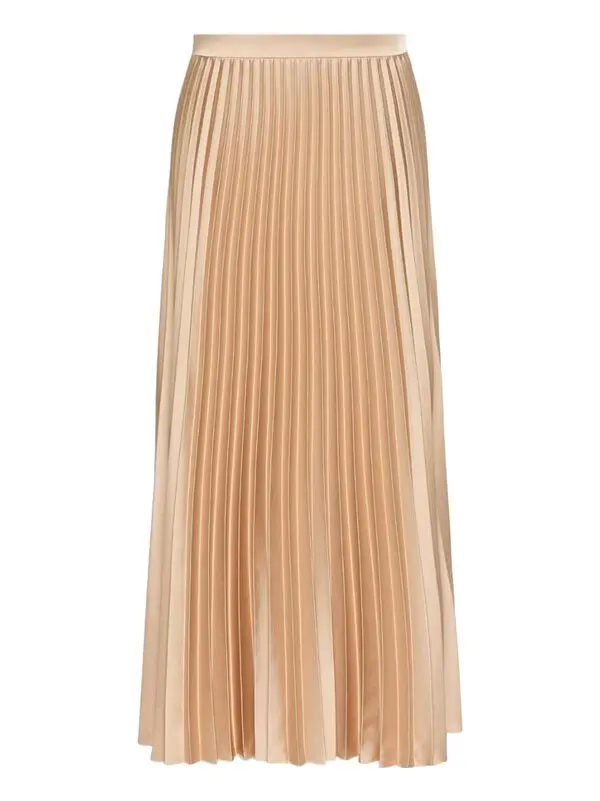 Max Mara Pleated Satin Maxi Skirt - Antique Rose