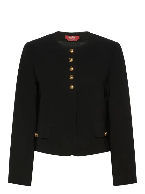 Max Mara Technical Cady Crew-neck Jacket - Black