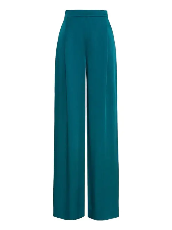 Max Mara Envers Satin Palazzo Trousers - Oil