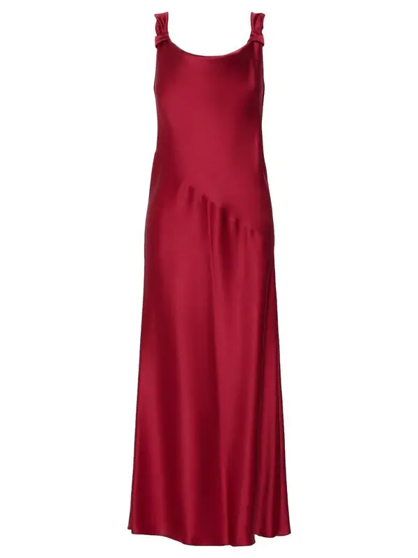 Max Mara Envers Satin Slip Dress - Ruby