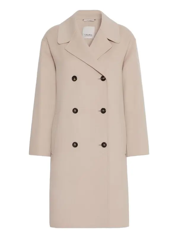 Max Mara Double-breasted Wool Midi Coat - Beige