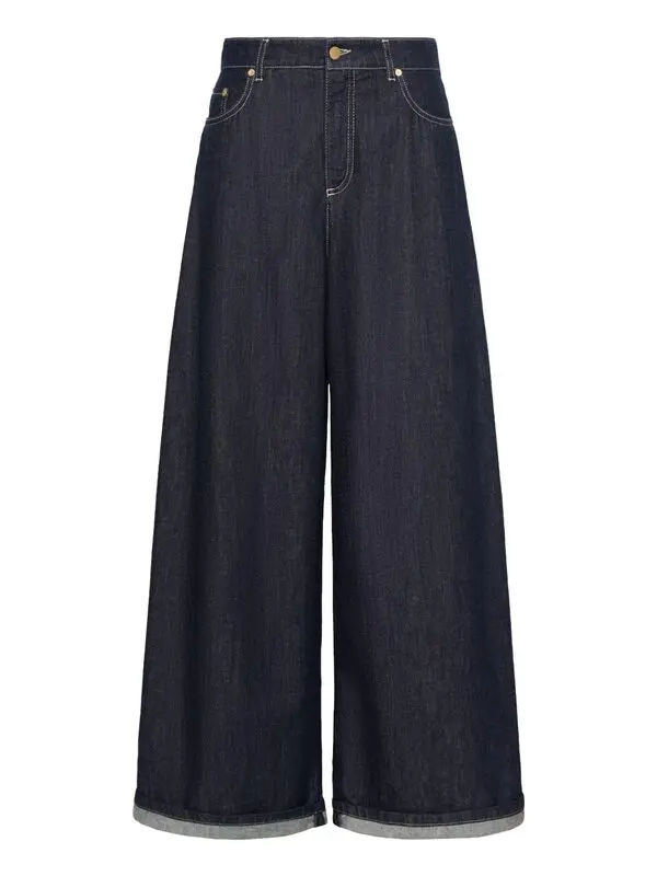 Max Mara Wide-leg Denim Jeans - Ultramarine