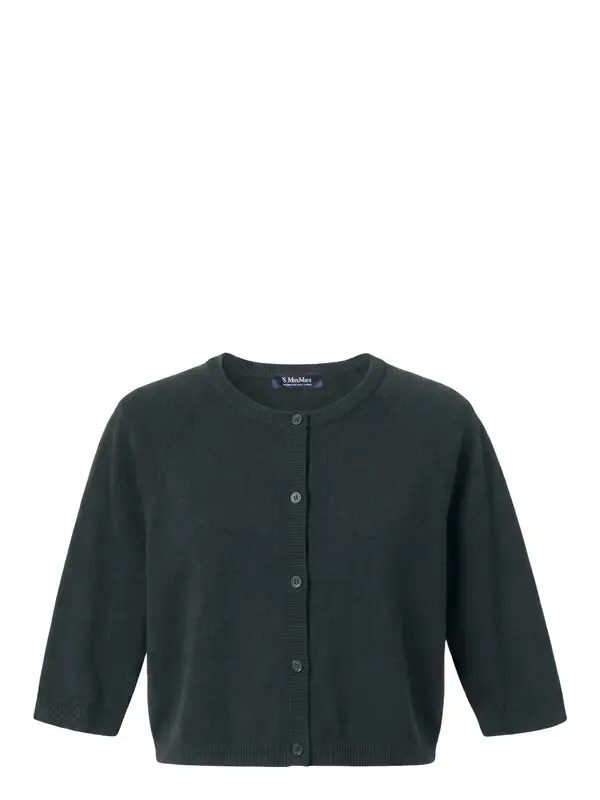 Max Mara Cotton, Silk And Cashmere Shrug - Dark Green
