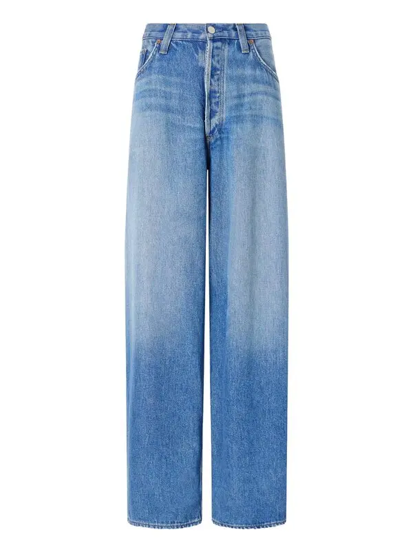 AGOLDE The Rounded Baggy Mid-rise Wide-leg Jeans - Blue