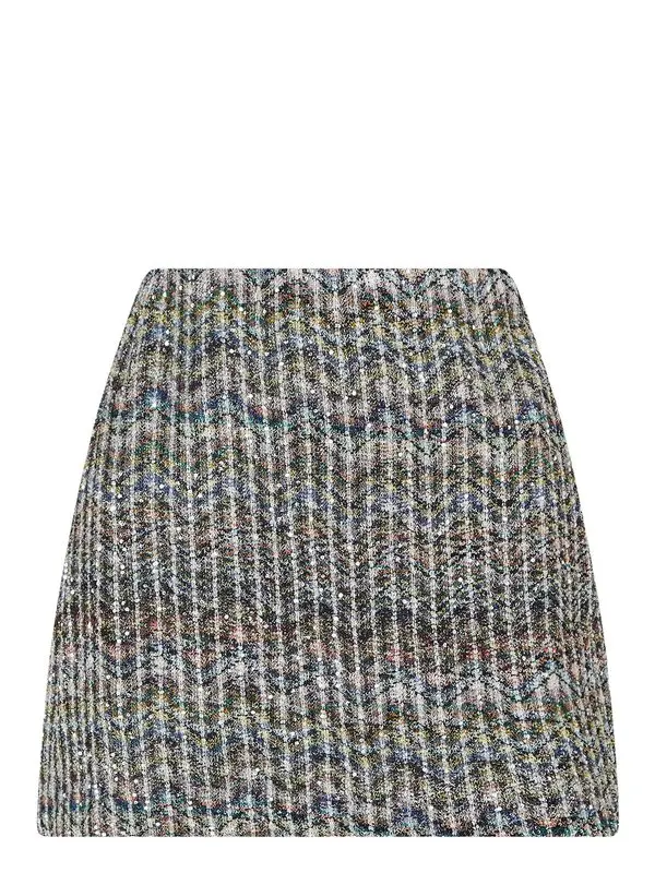 Missoni Striped Metallic Crochet-knit Mini Skirt - Purple