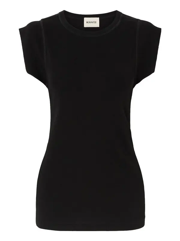 Khaite Angel Cotton-jersey T-shirt - Black