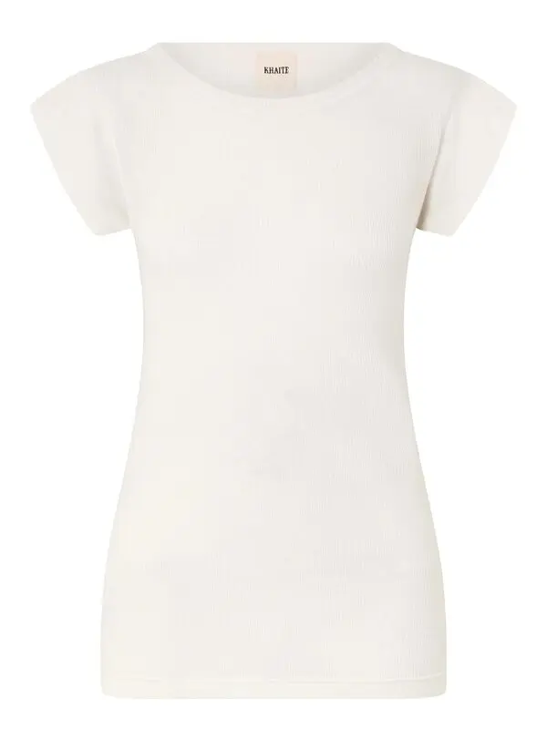 Khaite Angel Cotton And Cashmere-blend Gauze Waffle Jersey T-shirt - White