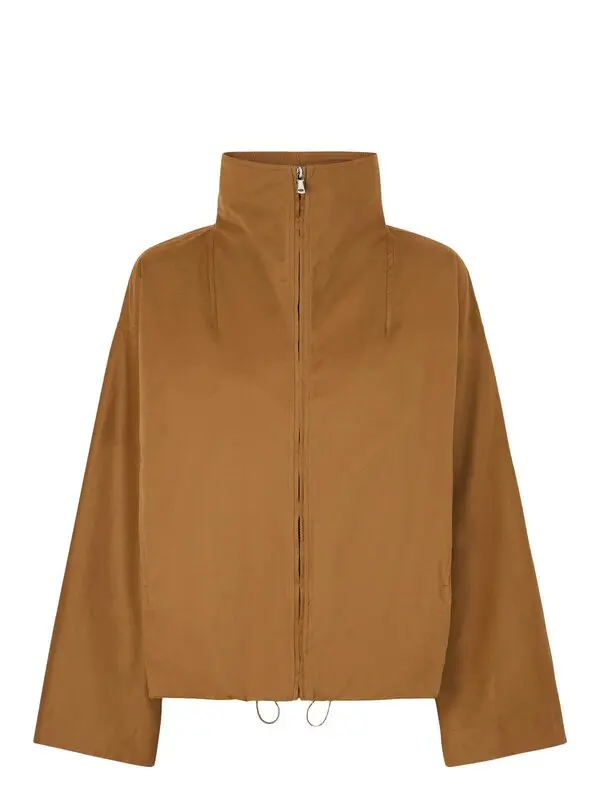 Nour Hammour François Zip-up Cotton-blend Jacket - Brown