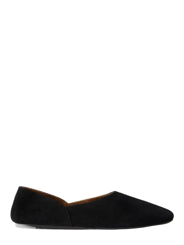 Khaite Jane Suede Flats - Black
