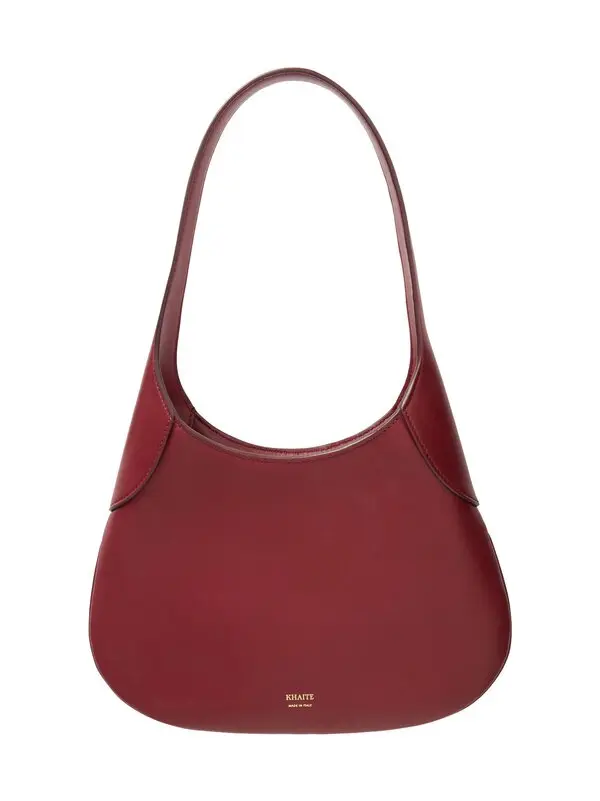 Khaite Joan Small Leather Shoulder Bag - Burgundy