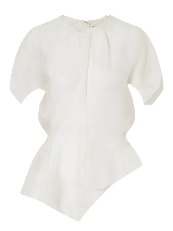 Khaite Rumi Silk Organza Top - White