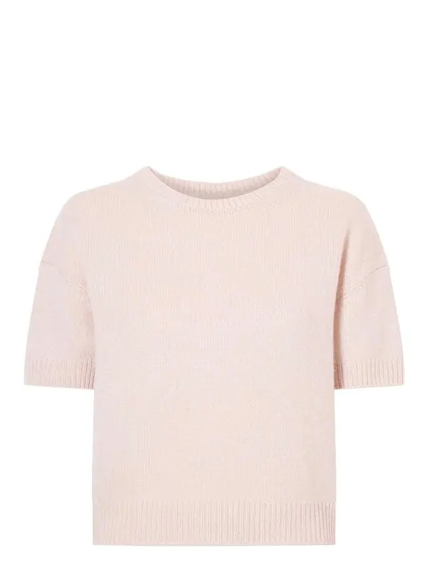 Khaite Golden Cashmere Cropped Sweater - Pink