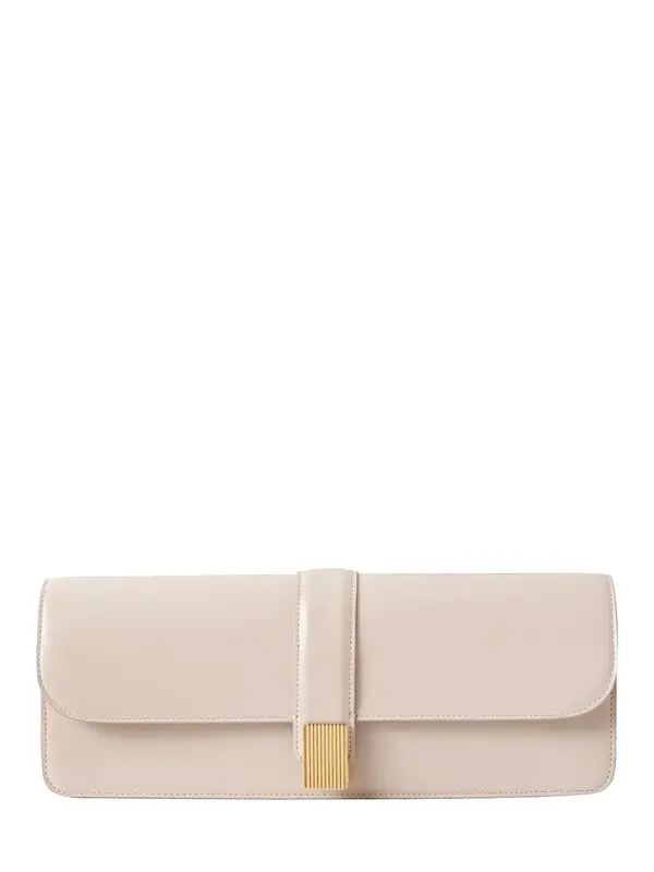 Khaite Blake Leather Clutch - Neutrals
