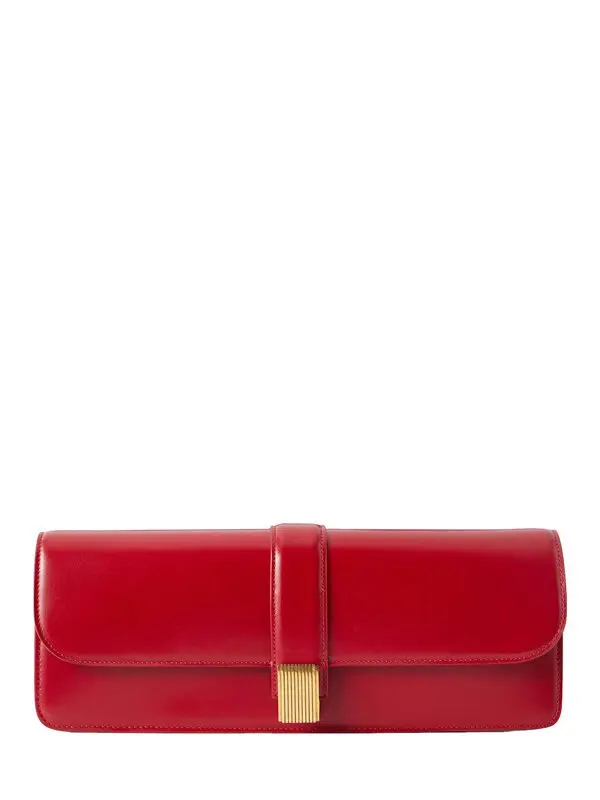 Khaite Blake Leather Clutch - Red