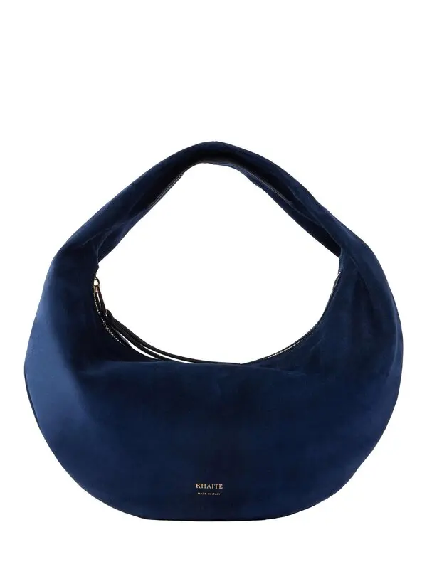 Khaite Olivia Mini Suede Shoulder Bag - Midnight Blue