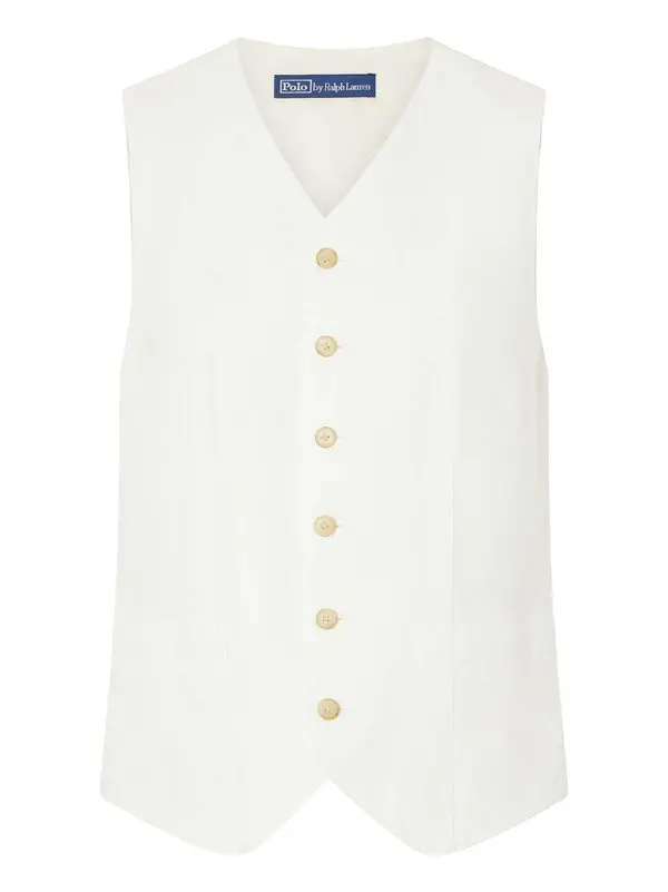 Polo Ralph Lauren Linen Vest - White