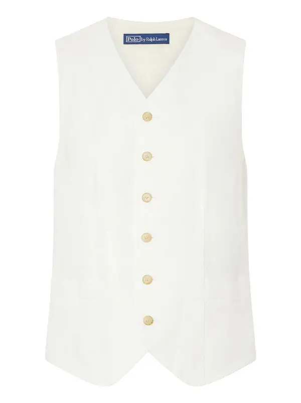 Polo Ralph Lauren Linen Vest - White