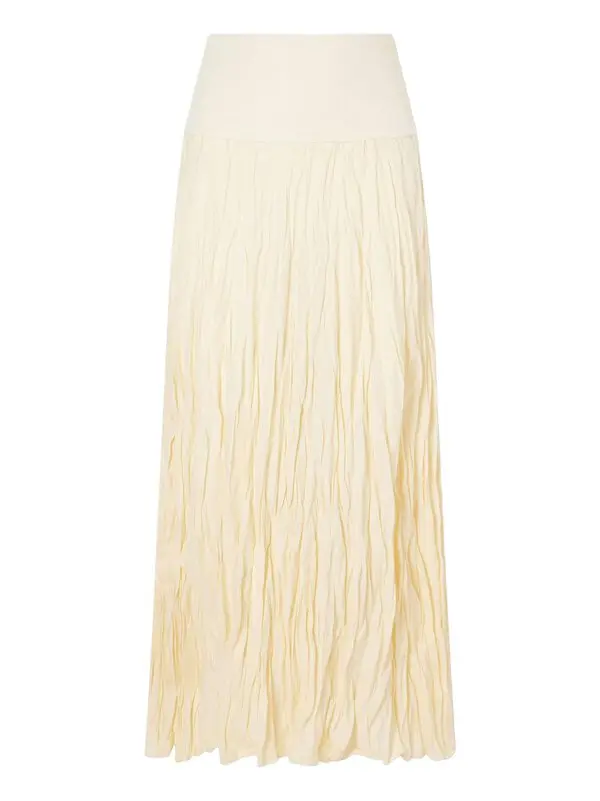 Johanna Ortiz Light And Sound Pleated Maxi Skirt - Ecru