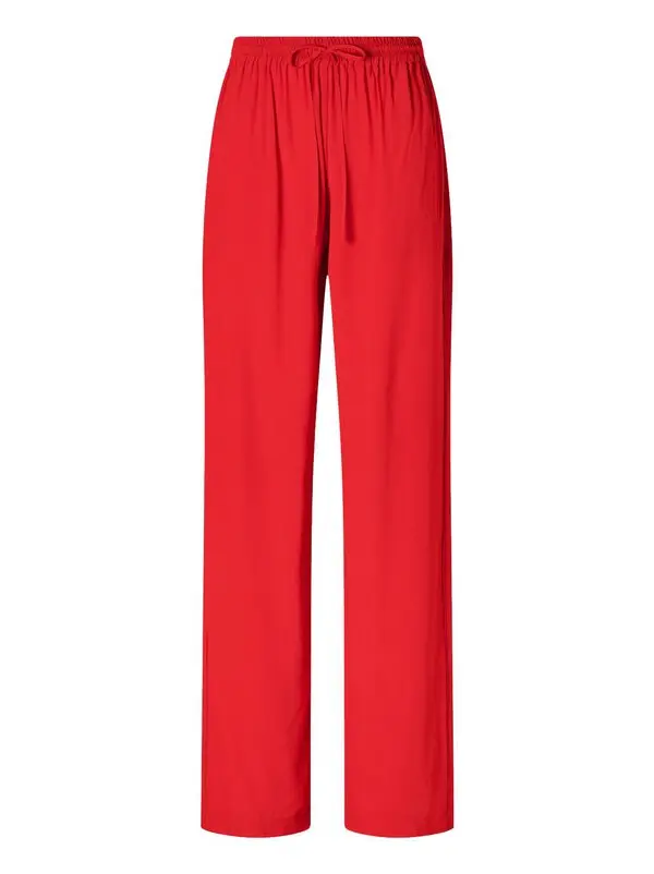 Sharon Wauchob Tuileries" Silk-tulle And Satin Trimmed Straight-leg Pants - Red