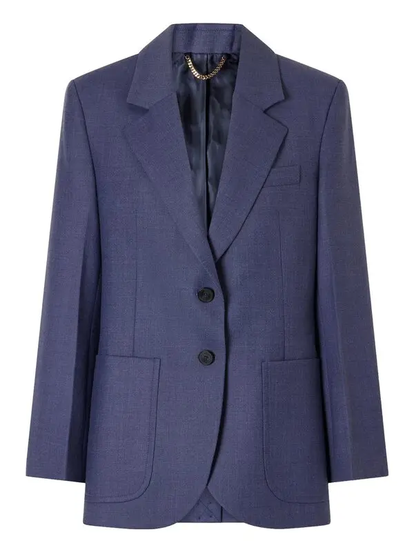 Victoria Beckham Katherine Twill Blazer - Blue