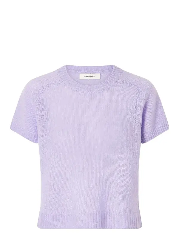 LISA YANG Cashmere And Silk Blend T-shirt - Purple