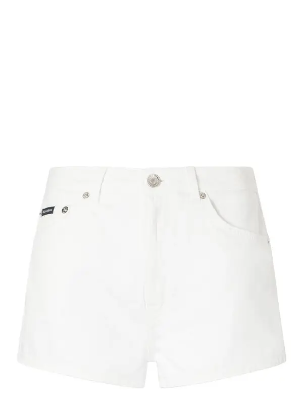 Dolce & Gabbana Mid-rise Denim Shorts - White