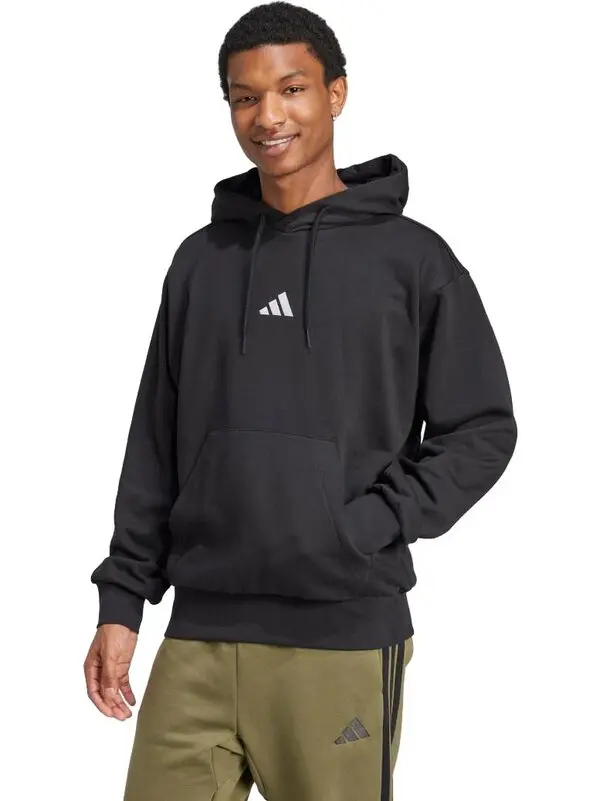 Adidas Essentials Fleece Hoodie - Black / White