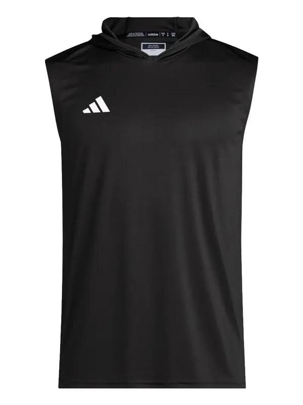 Adidas Sleeveless Hoodie - Black / White
