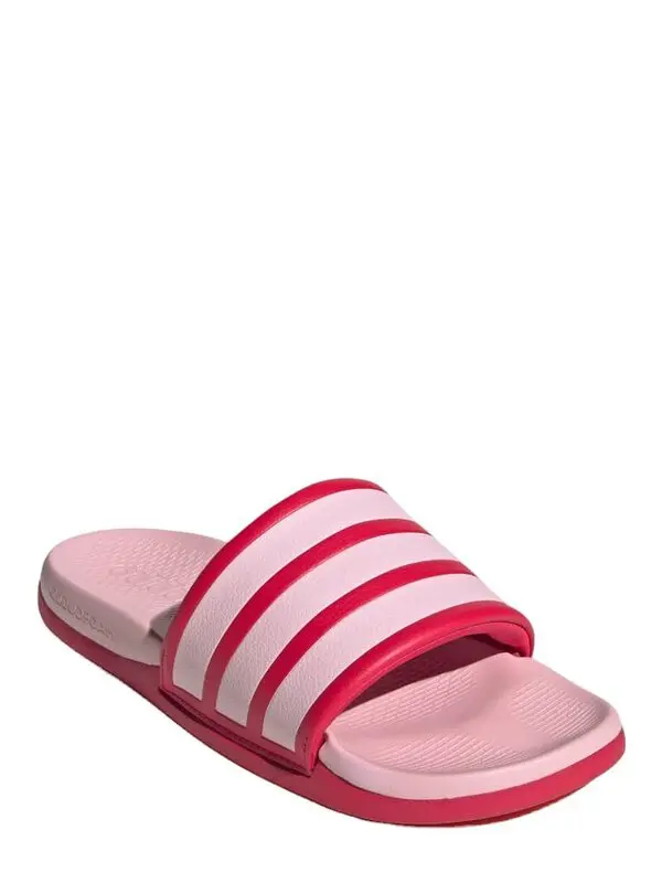 Adidas Adilette Comfort 2.0 Slides - Better Scarlet / Clear Pink / Clear Pink