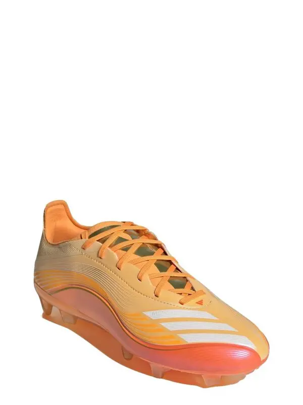 Adidas F50 Messi Pro Firm Ground Soccer Cleats - Ice Tangerine / Gold Metallic / Pure Tangerine