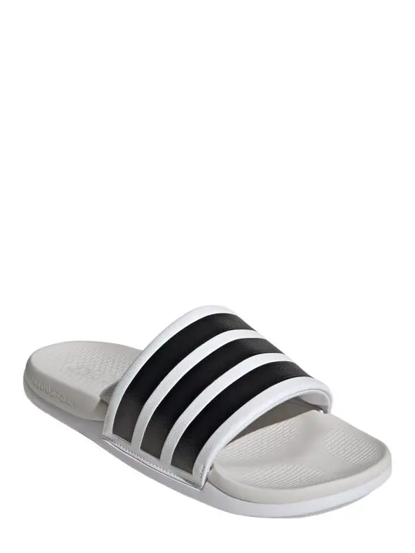 Adidas Adilette Comfort 2.0 Slides - Cloud White / Core Black / Crystal White