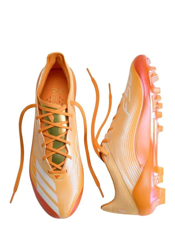 Adidas F50 Messi Elite Firm Ground Soccer Cleats - Ice Tangerine / Gold Metallic / Pure Tangerine