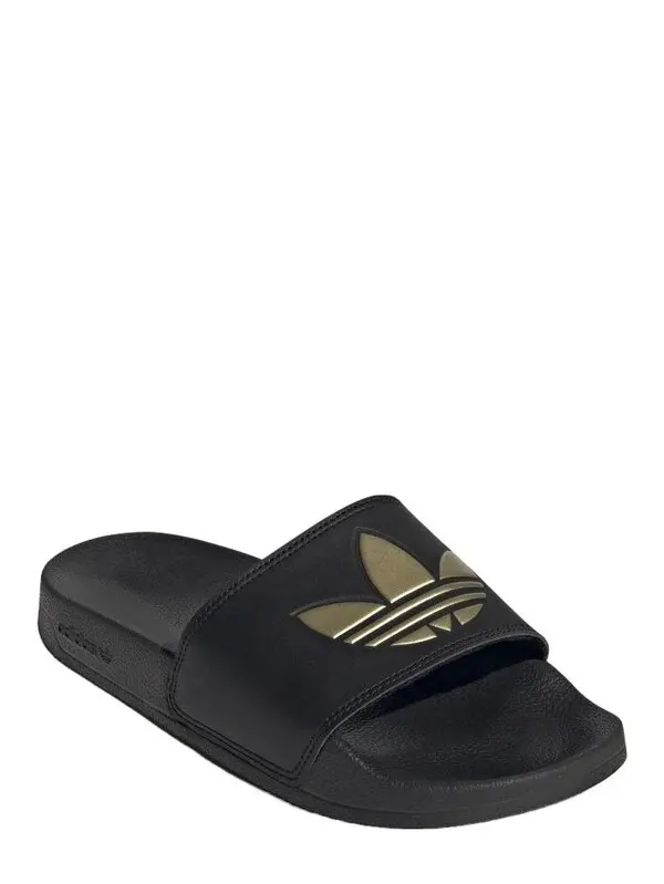 Adidas Adilette Lite Slides - Core Black / Core Black / Matte Gold