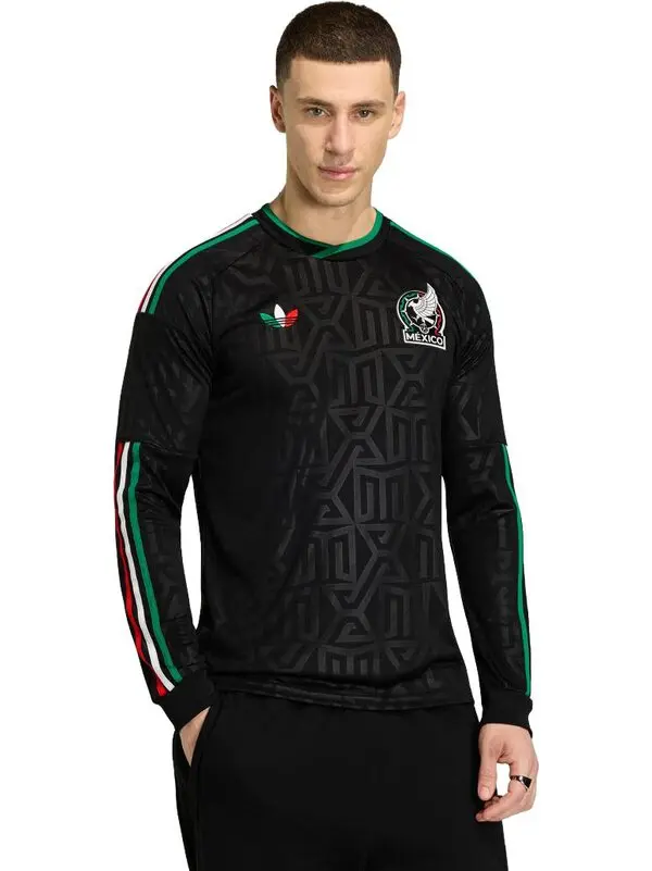 Adidas Mexico National Team Long Sleeve Jersey - Black