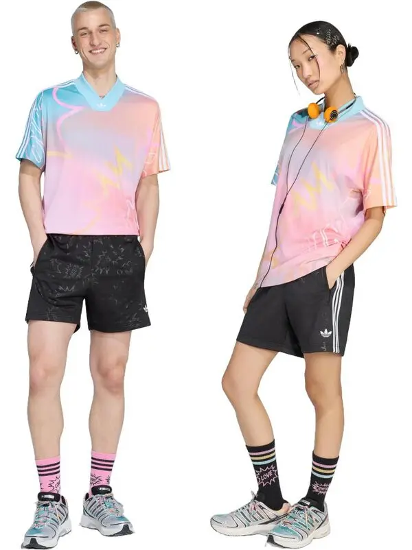 Adidas Love Unites 3 Stripes Shorts - Black