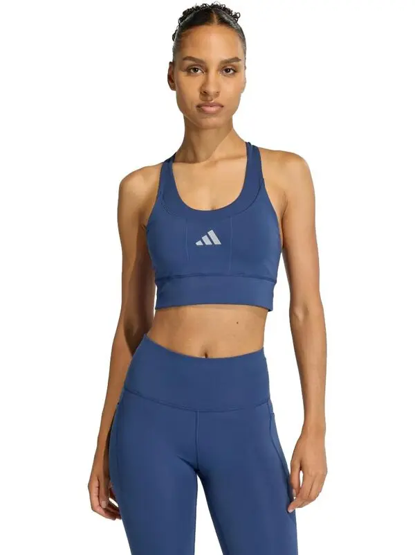 Adidas Adi365 Running Pocket Medium Support Bra Blue - Tech Indigo