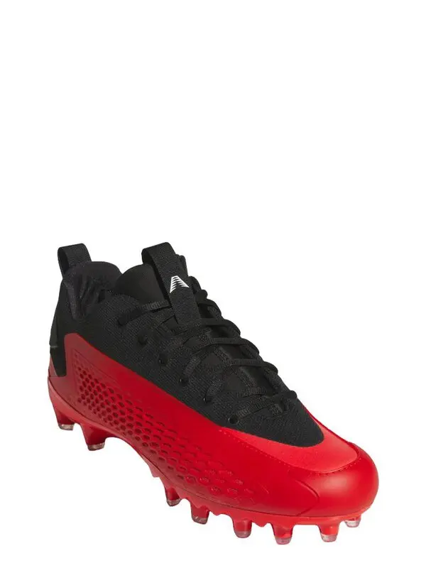 Adidas Low Football Cleats - Core Black / Red / Cloud White