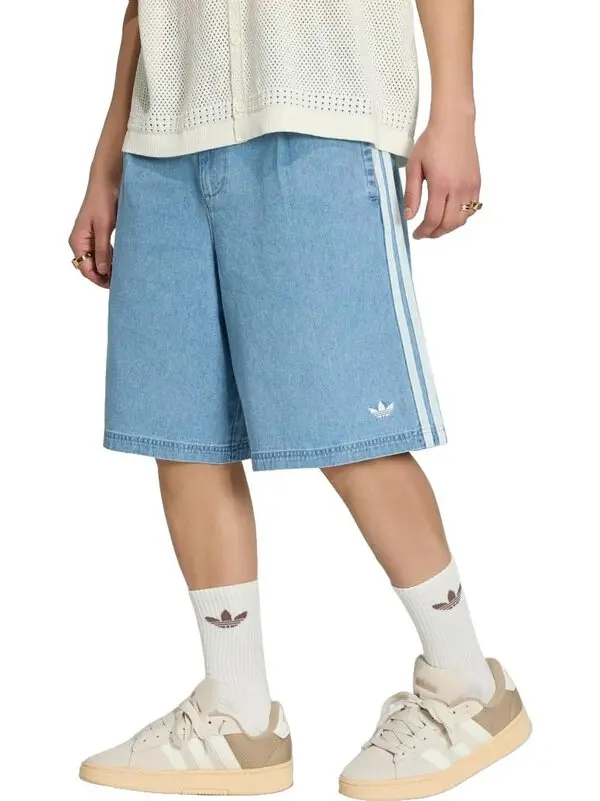 Adidas Originals Summer Glow Denim Chino Shorts - Light Blue