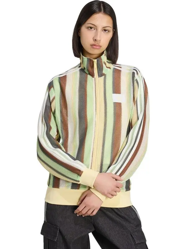 Adidas Originals Summer Glow Knitted Firebird Track Top - Easy Yellow