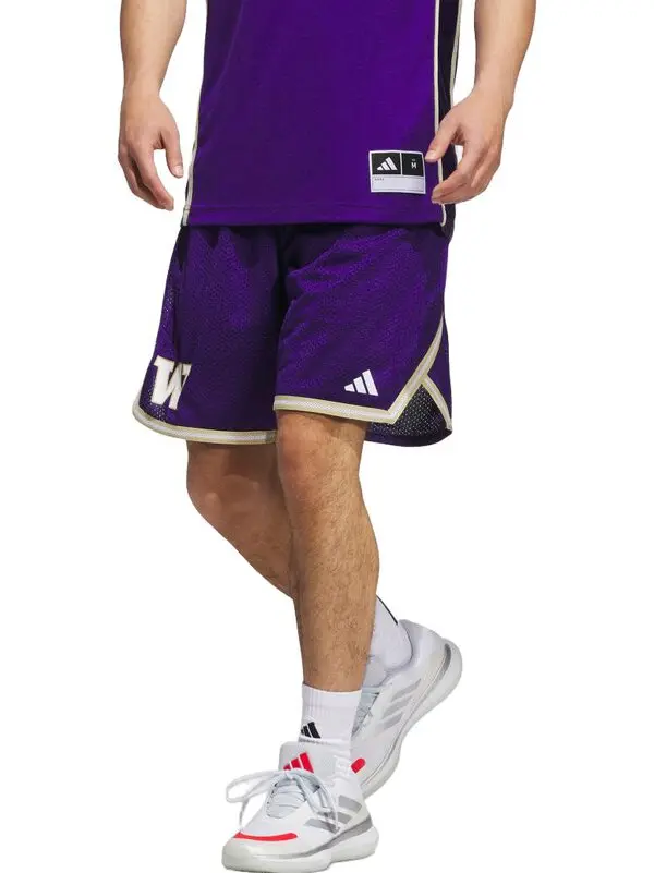 Adidas Washington Huskies Basketball Shorts - Collegiate Purple