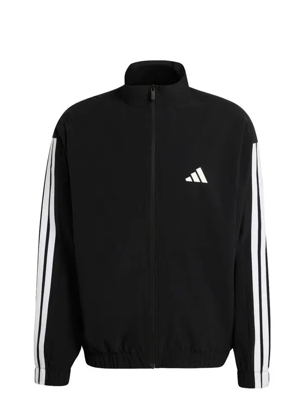 Adidas 3 Stripes Woven Regular Fit Track Top - Black